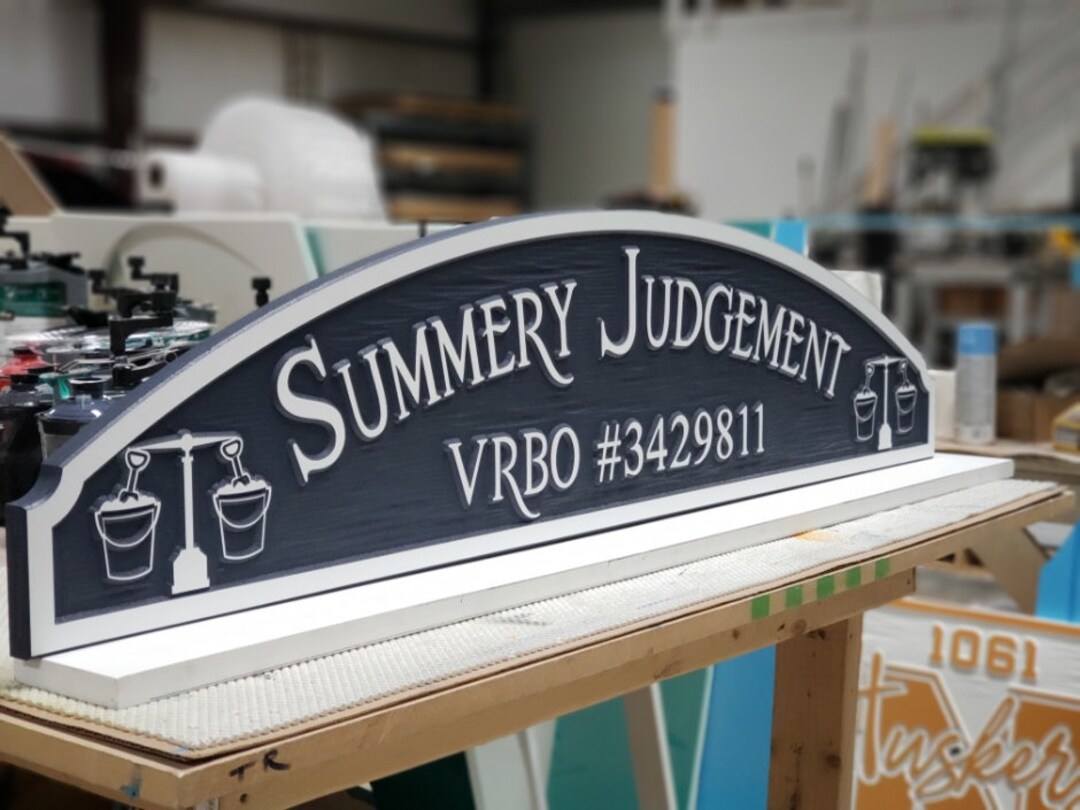 Personalized Custom PVC Sign for Your Beach Home Coastal Retreat 47x11 ...