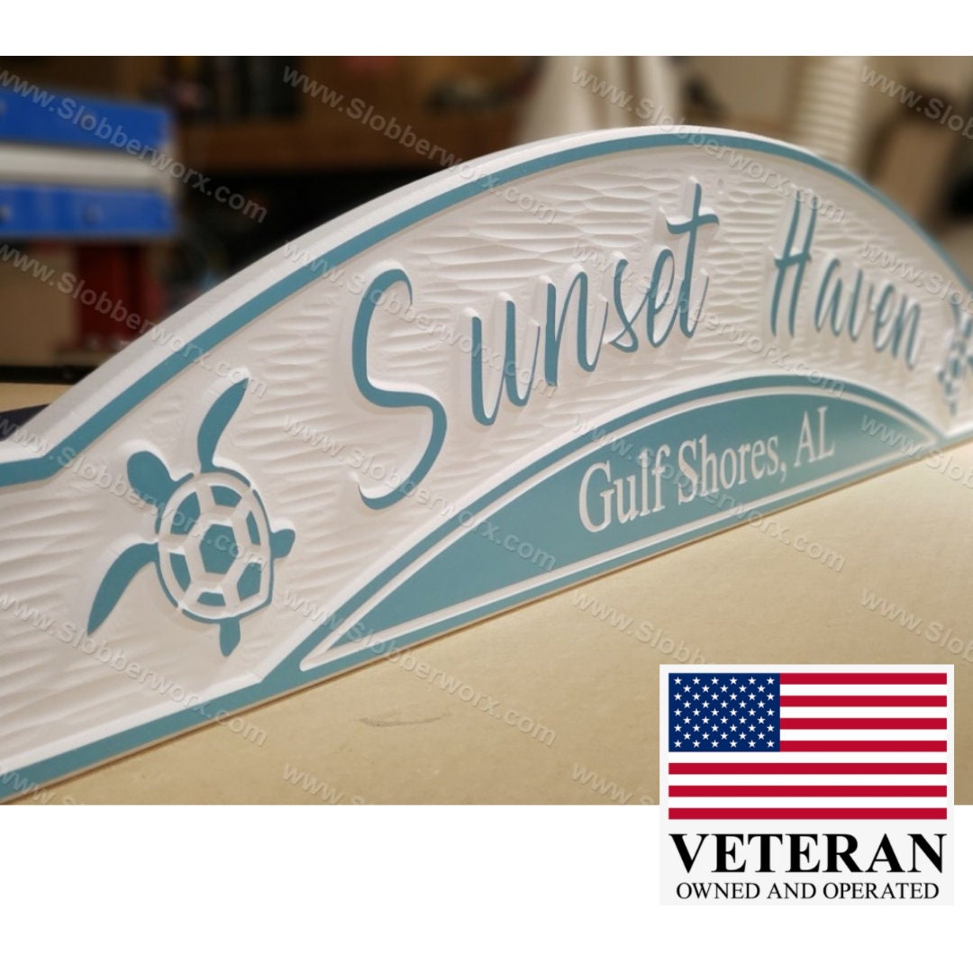 Personalized Custom PVC Sign for Your Beach Home Coastal Retreat 47x11 ...