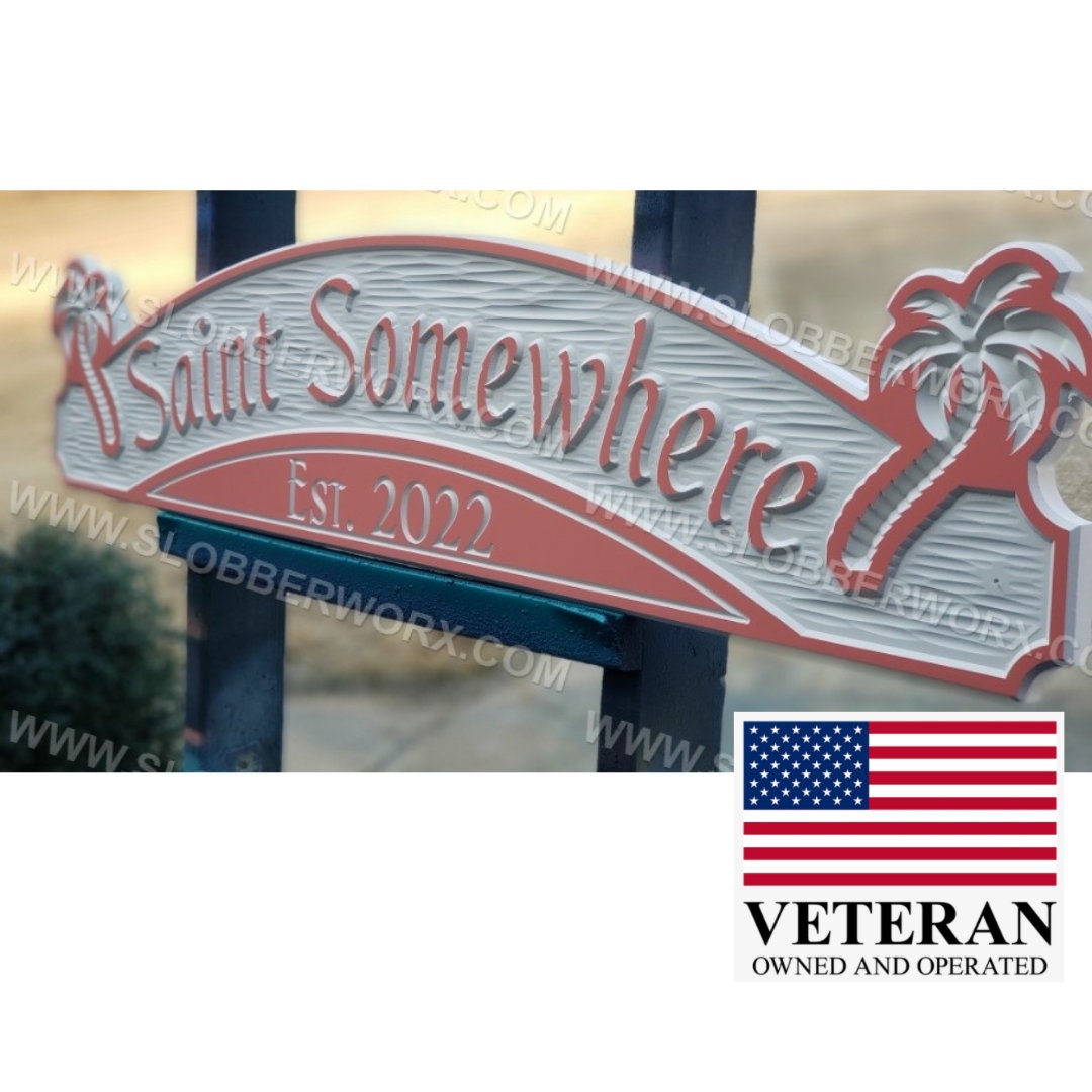 Personalized Custom PVC Sign for Your Beach Home Coastal Retreat 47x11 ...