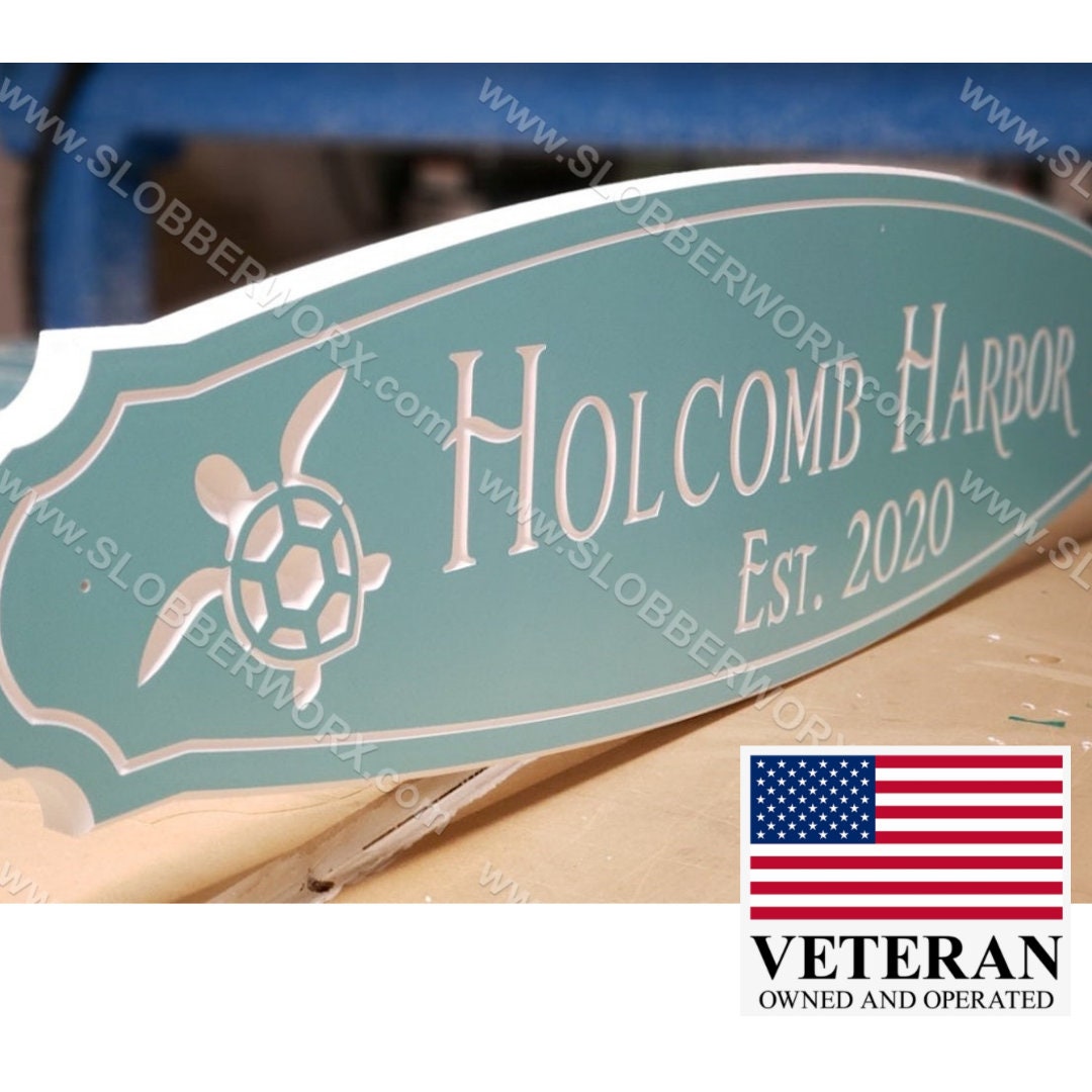 Personalized Custom PVC Sign for Your Beach Home Coastal Retreat ...