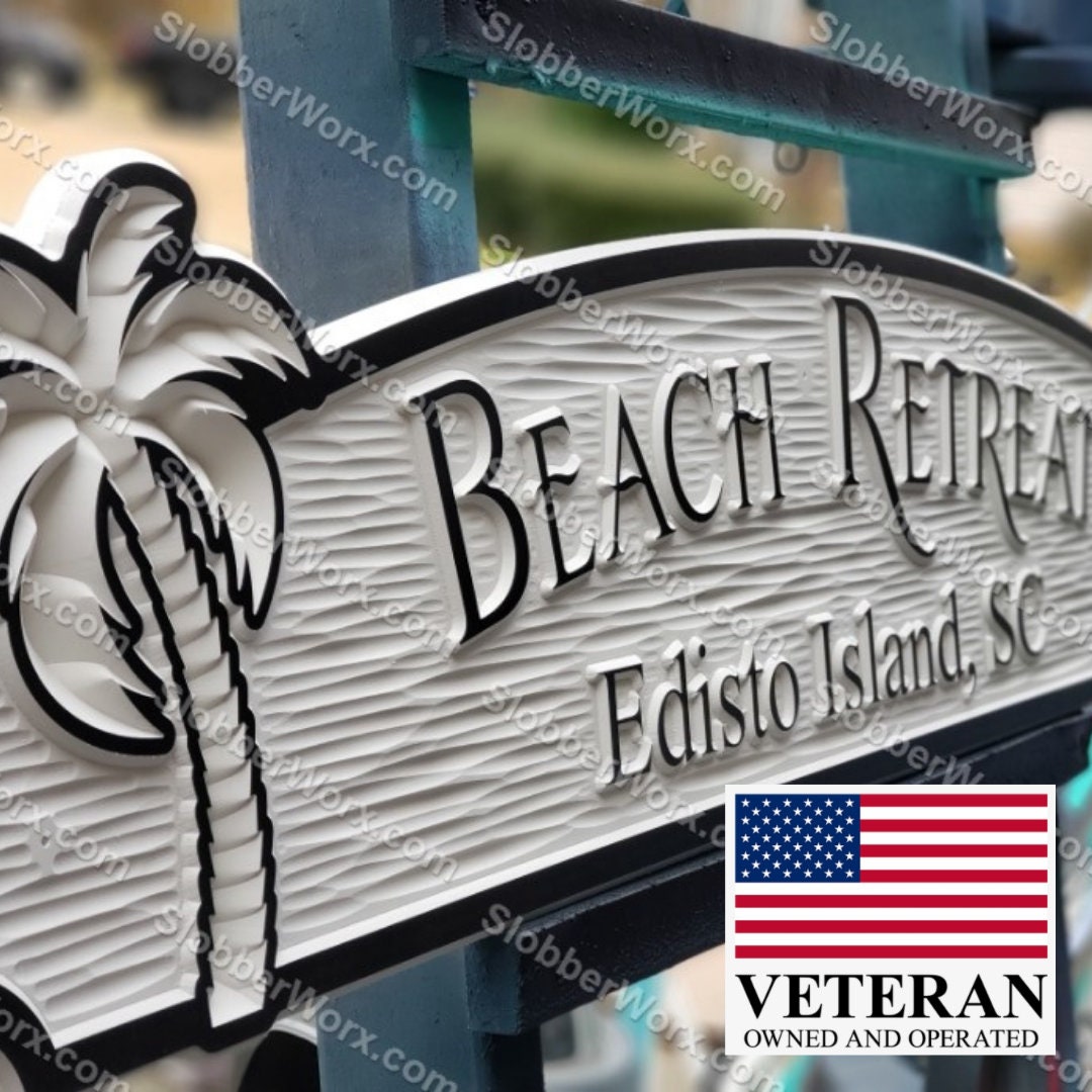 Personalized Custom PVC Sign for Your Beach Home Coastal Retreat ...