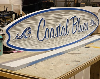 Personalized Custom PVC Sign for Your Beach Home Coastal Retreat 47x11 ...