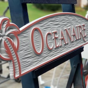 Personalized Custom PVC Sign for Your Beach Home Coastal Retreat ...