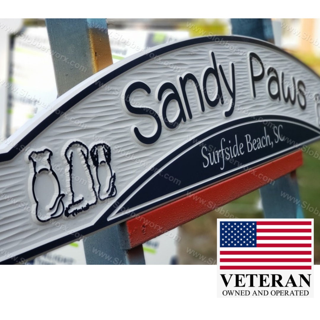 Personalized Custom PVC Sign for Your Beach Home Coastal Retreat ...