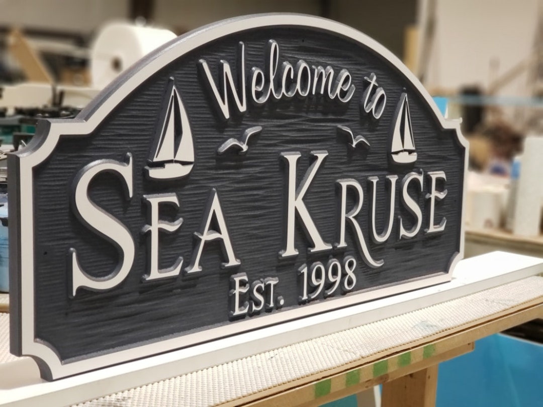 Personalized Custom PVC Sign for Your Beach Home Coastal Retreat ...