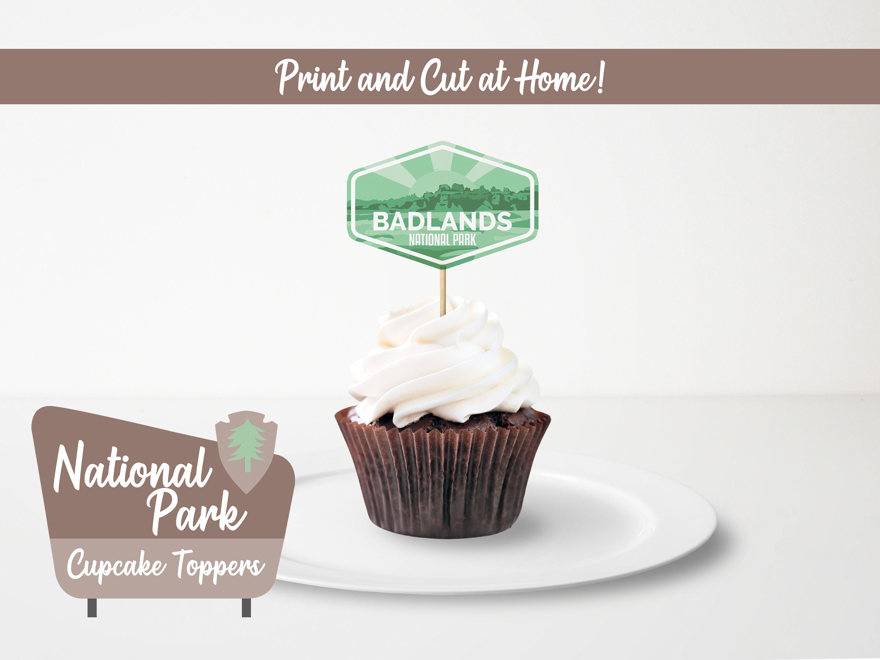National Park | Printable Cupcake Toppers | Set 1 | Digital Download ...