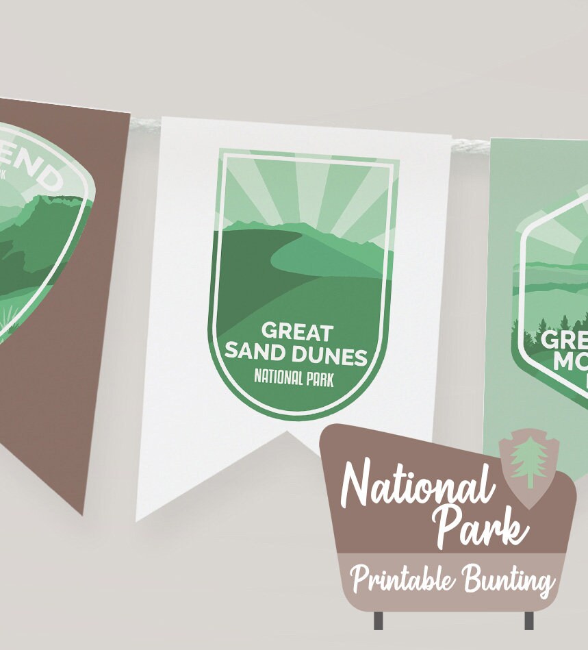 National Park | Printable Bunting | Digital Download | Party Supplies ...