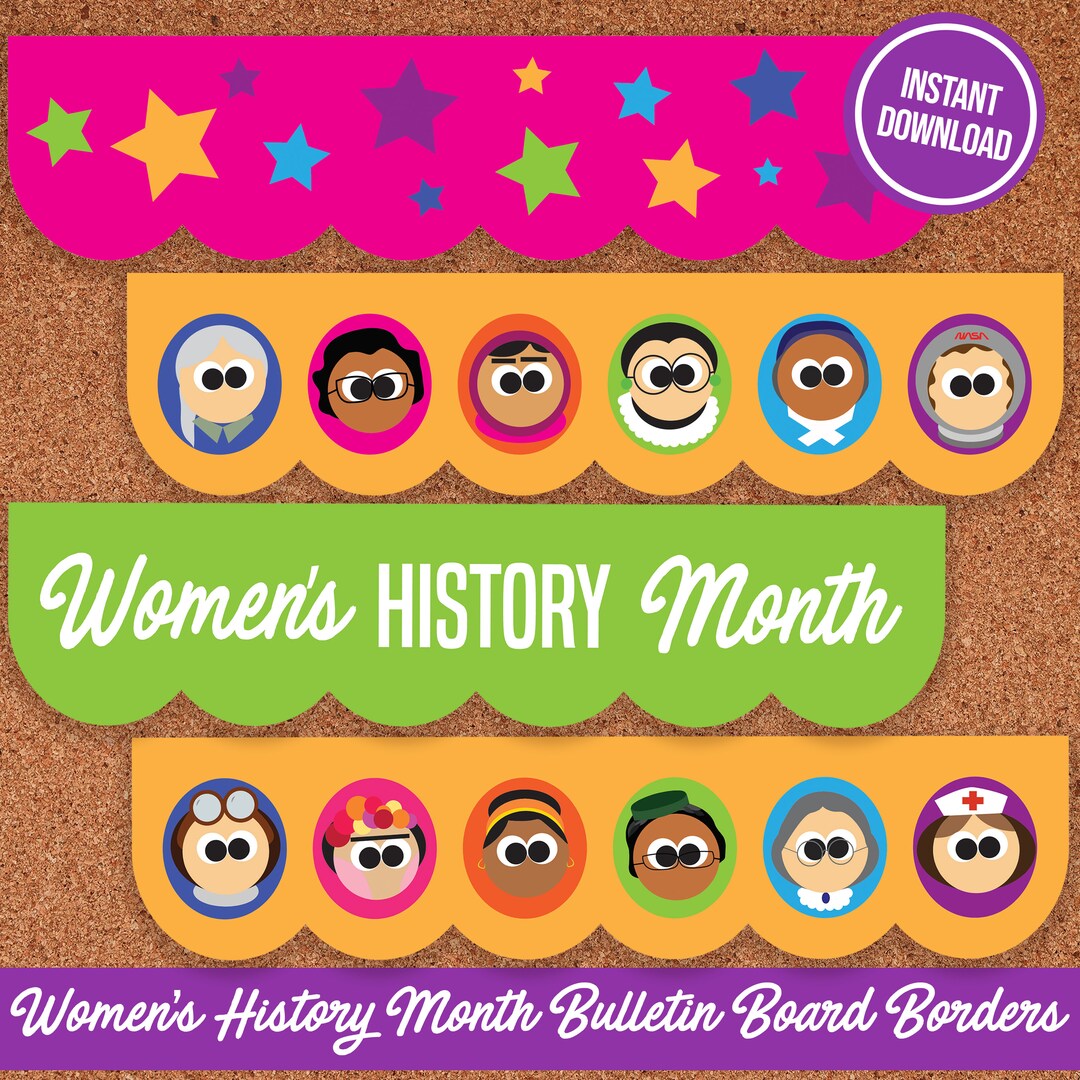 Women's History Month Printable Borders | Digital Download | Classroom ...