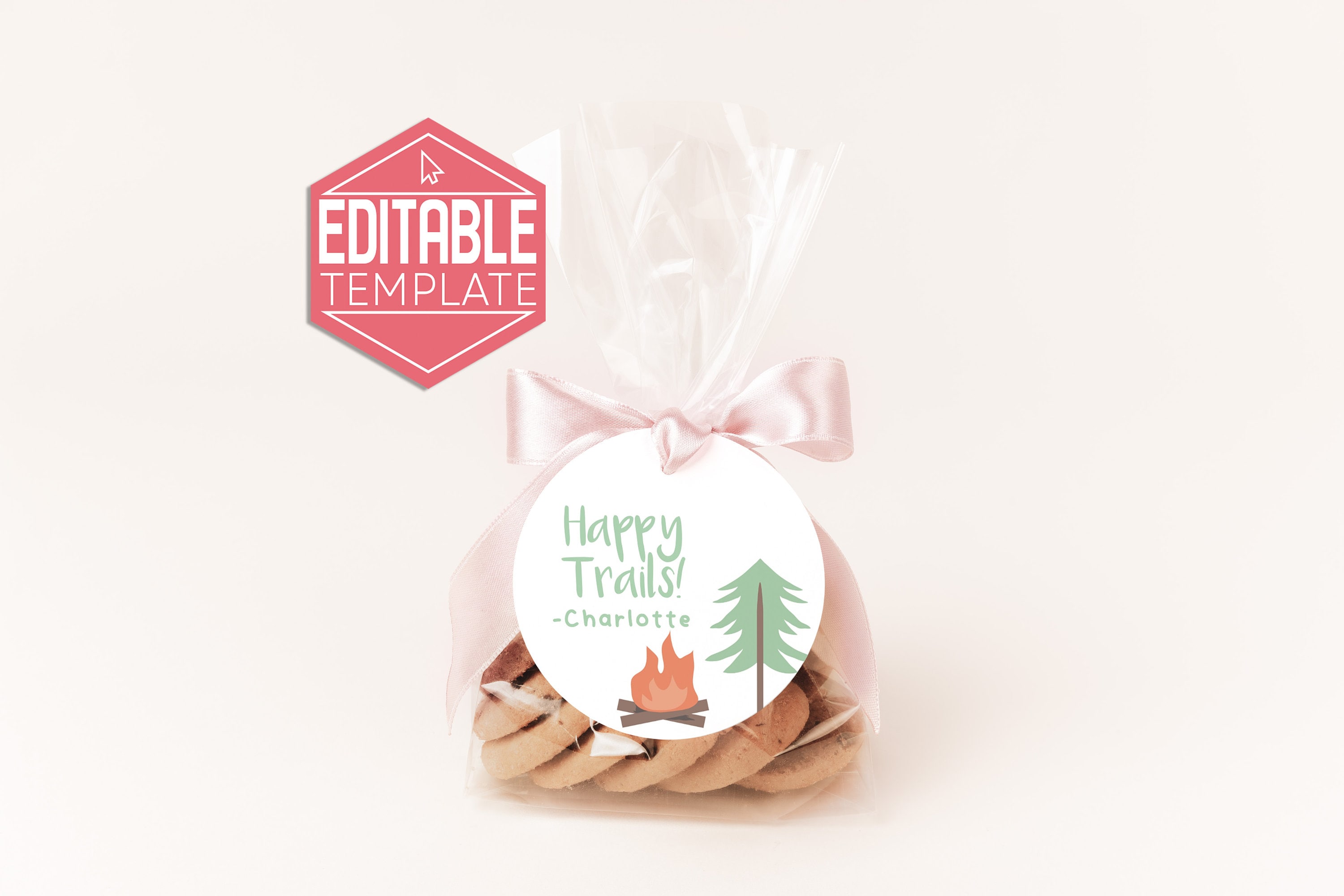 One Happy Camper Printable Goodie Tags Digital Download Party Supplies ...