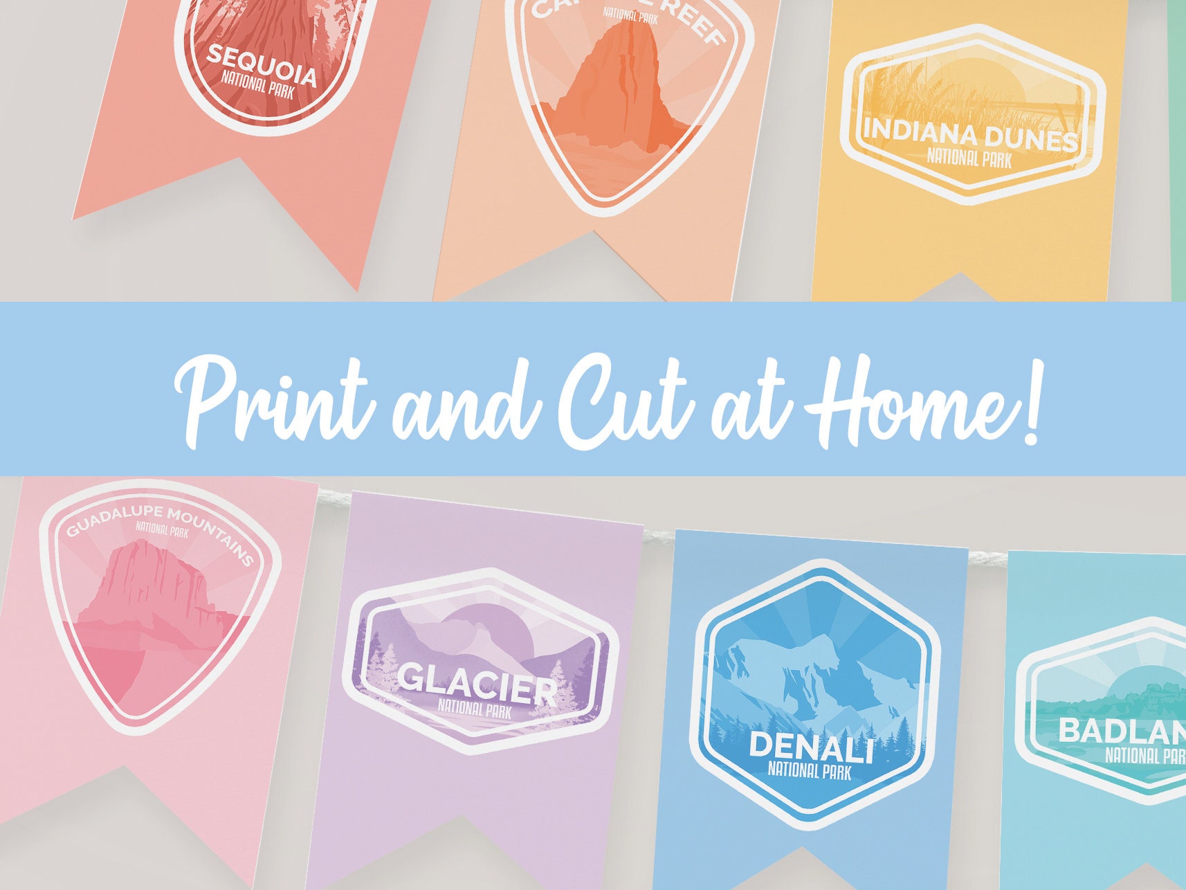 National Park | Printable Bunting | Digital Download | Party Supplies ...