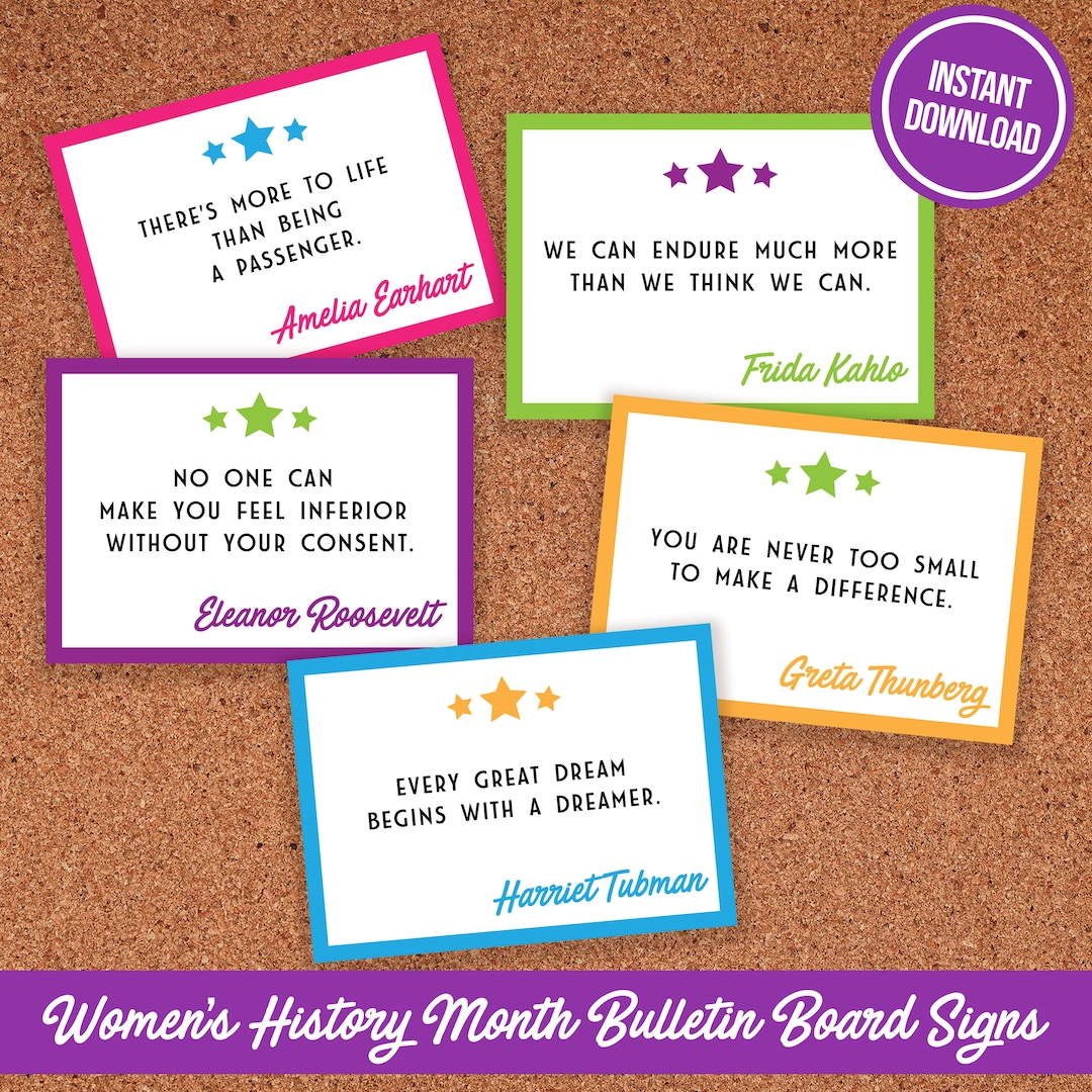 Women's History Month | Printable Quotes | Digital Download | Classroom ...