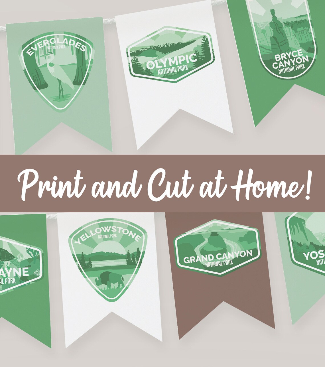 National Park | Printable Bunting | Digital Download | Party Supplies ...
