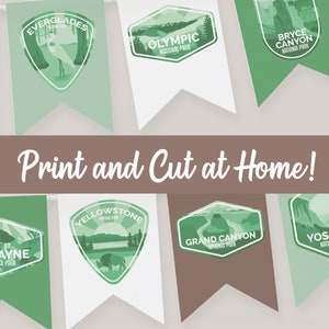 National Park | Printable Bunting | Digital Download | Party Supplies ...