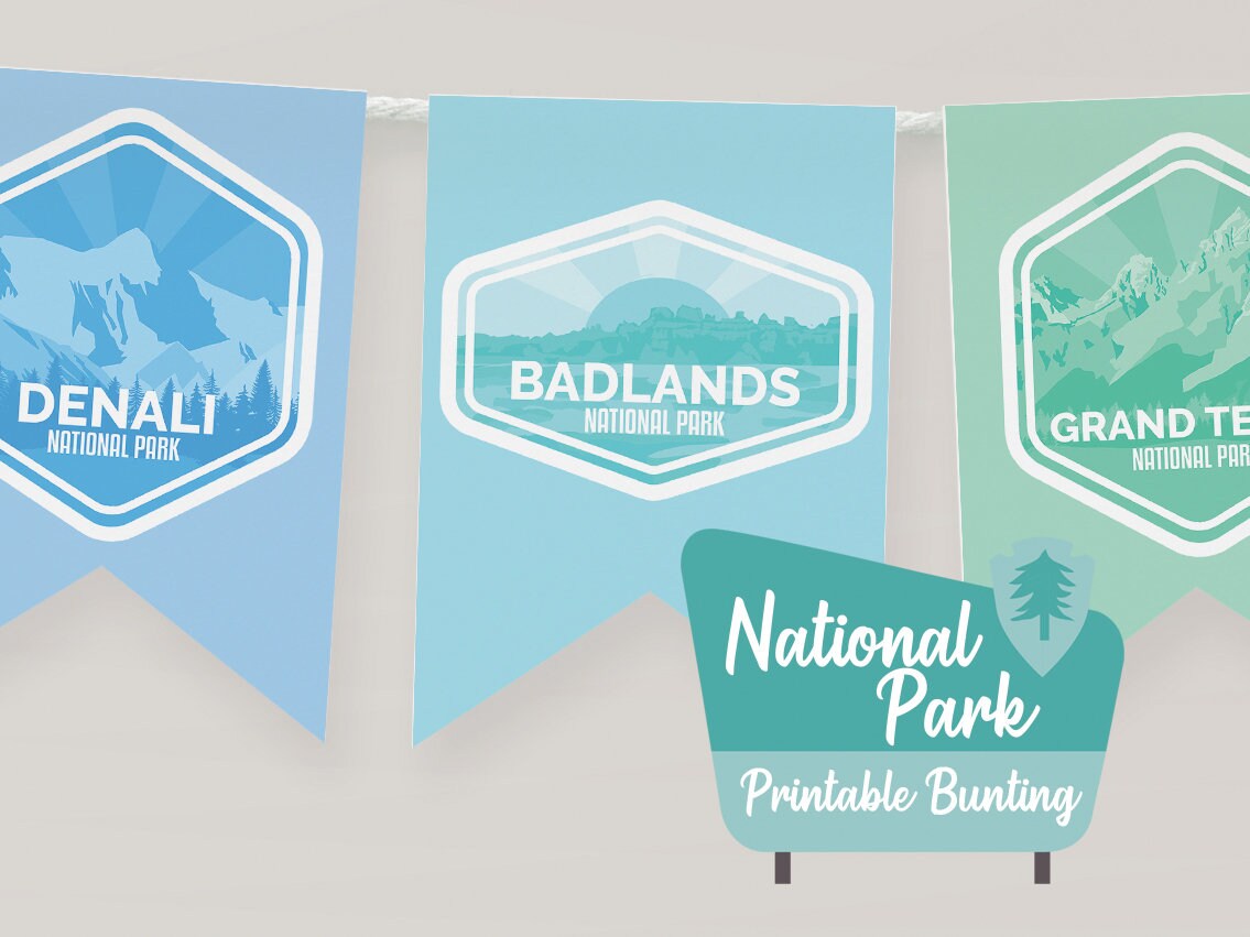 National Park | Printable Bunting | Digital Download | Party Supplies ...