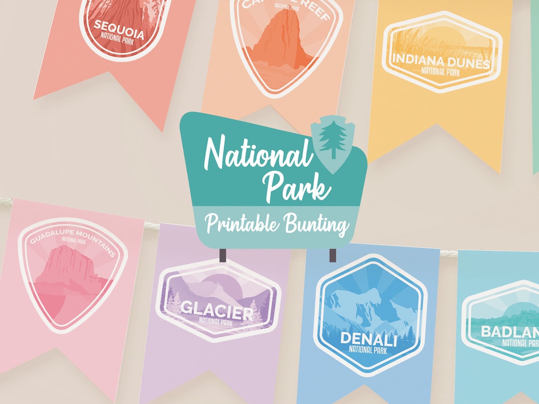 National Park | Printable Bunting | Digital Download | Party Supplies ...