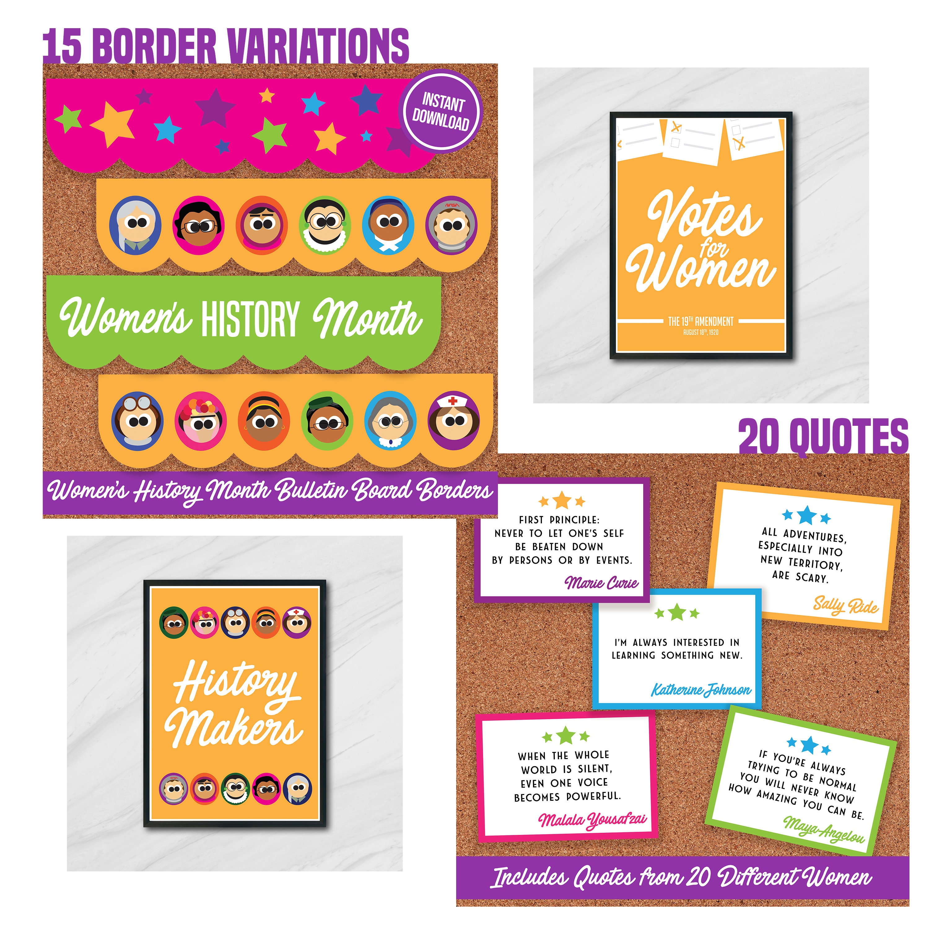 Women's History Month Printable Bundle | Digital Download | Classroom ...