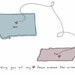 Custom Friendship Map Long Distance Friendship Gift friendship State ...