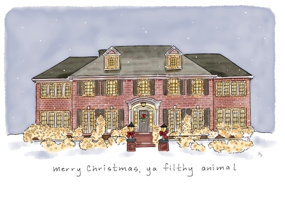 Home Alone Kevins House Original Art Print Matted Custom | Etsy