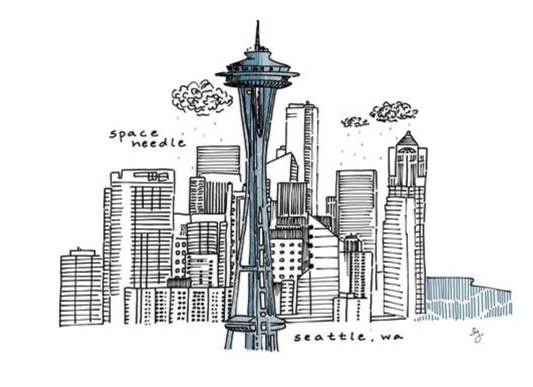 Space Needle Art Prints - Seattle Painting - Seattle - Seattle Space ...