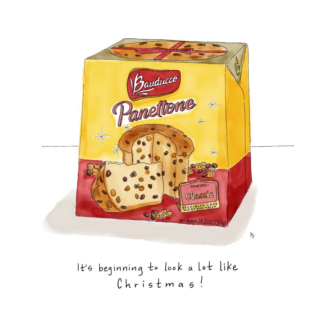 Panettone Art Print - Matting Included! Christmas Painting - Panettone ...