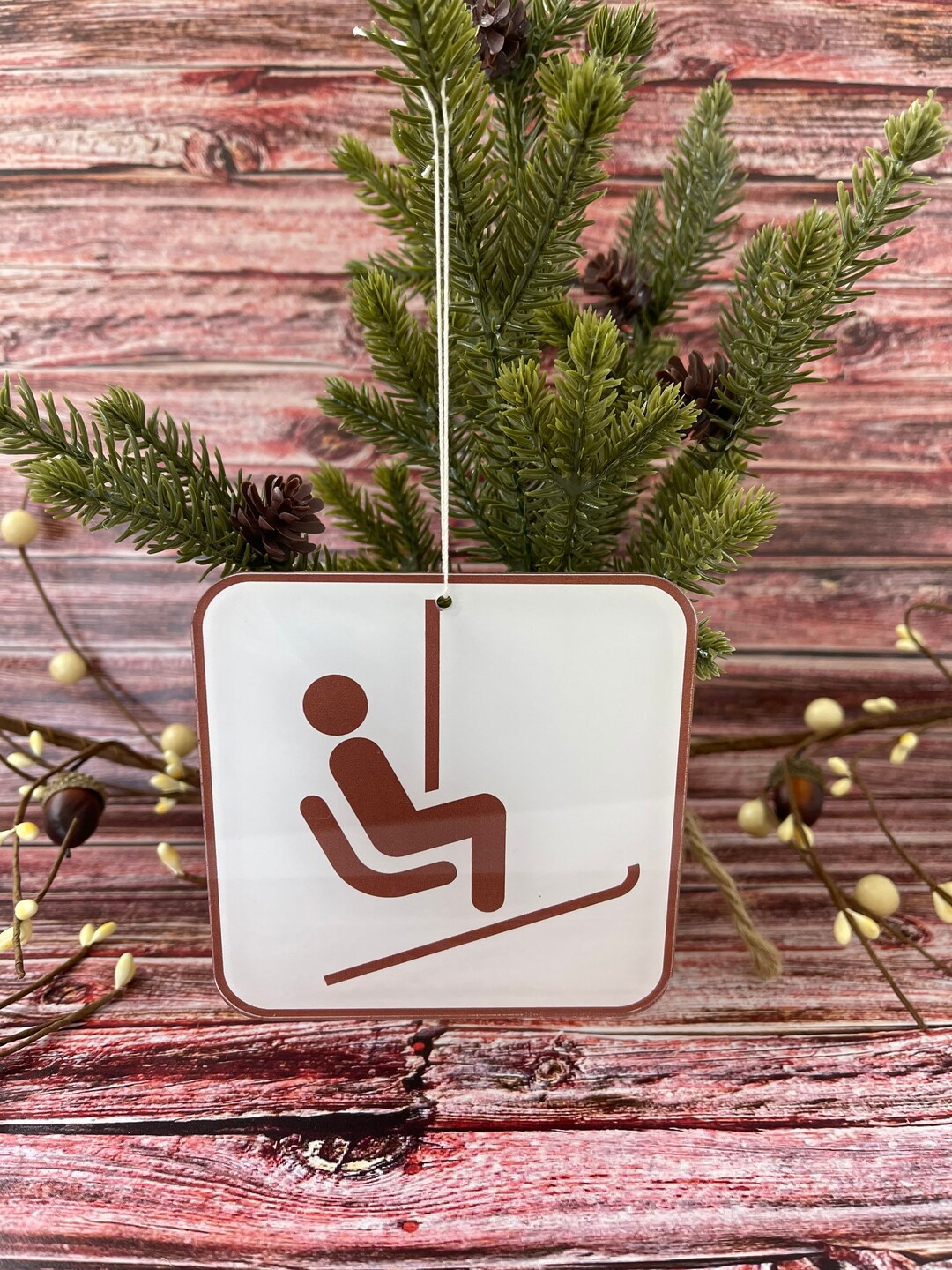 Chair Lift Pictograph Ornament, Chair Lift Recreational Sign, Sports ...