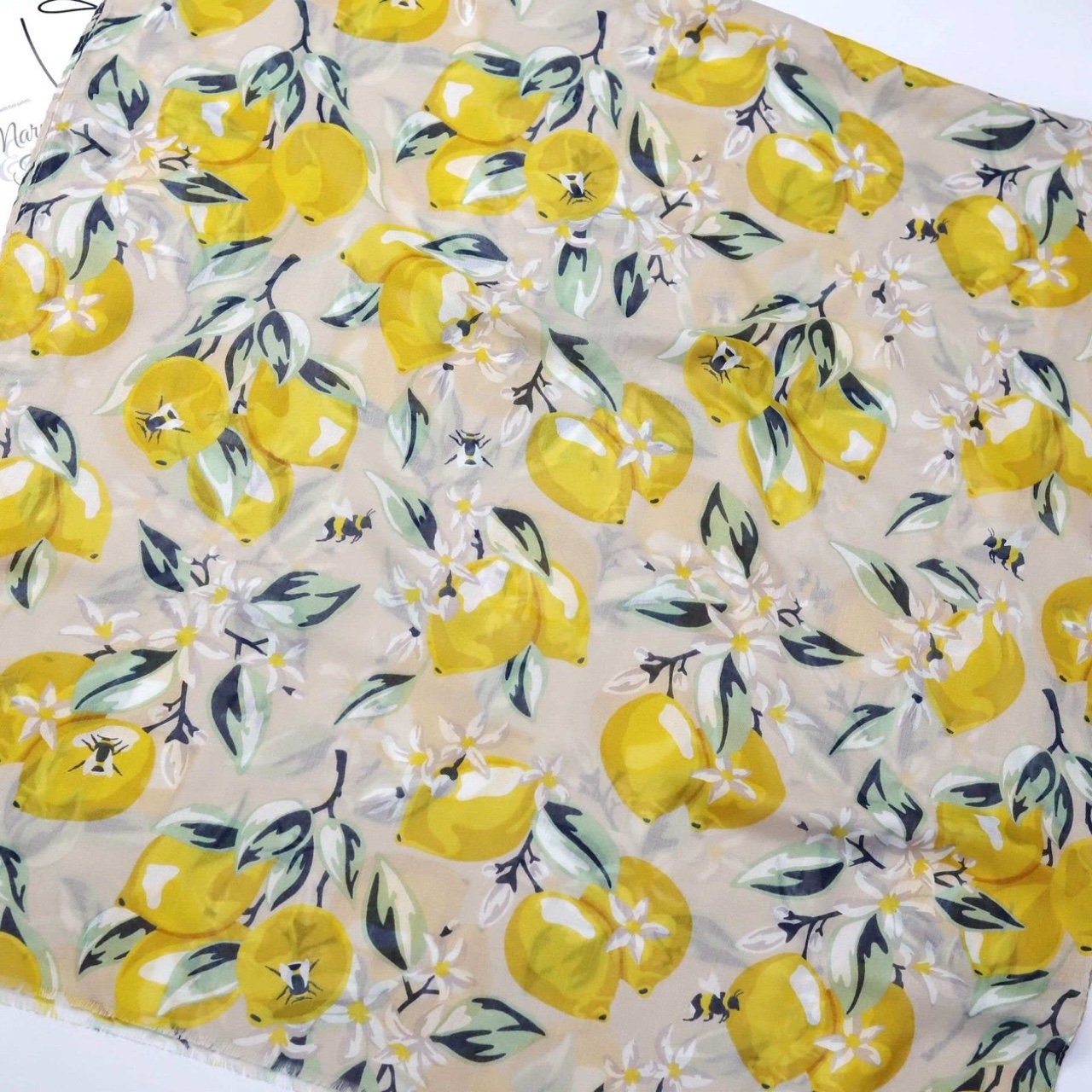 Lemon Scarf for Women Lemons Gift Leaf - Etsy