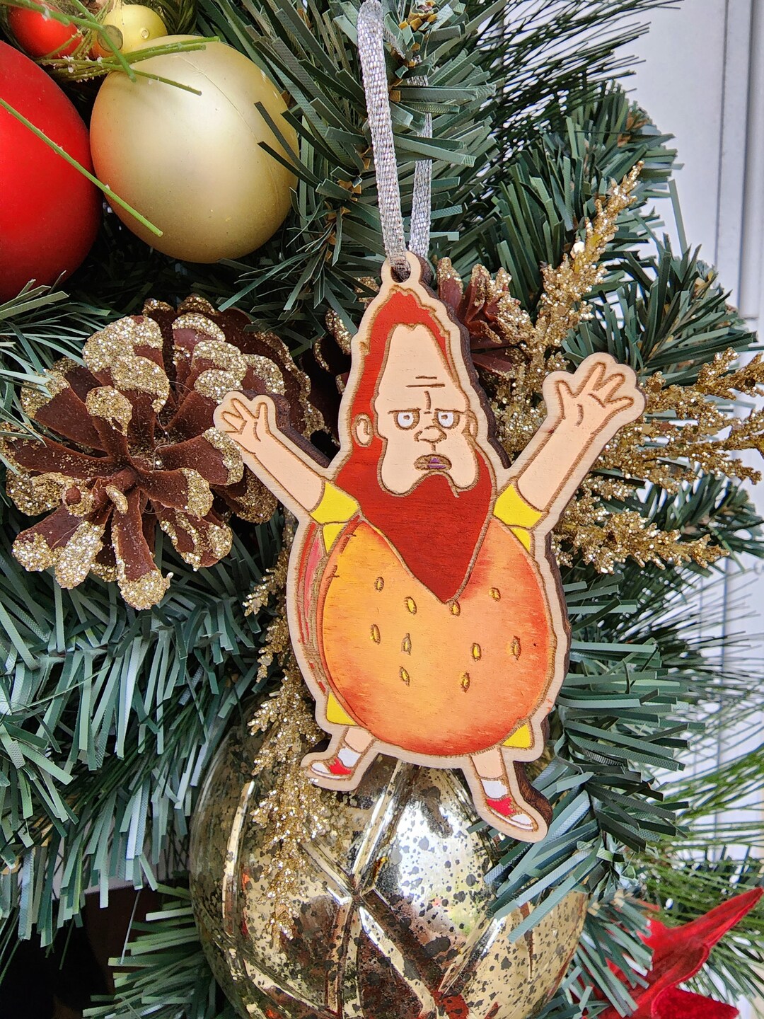 BEEFSQUATCH Gene Belcher Ornament for Home or Car Bobs Burgers Hand ...