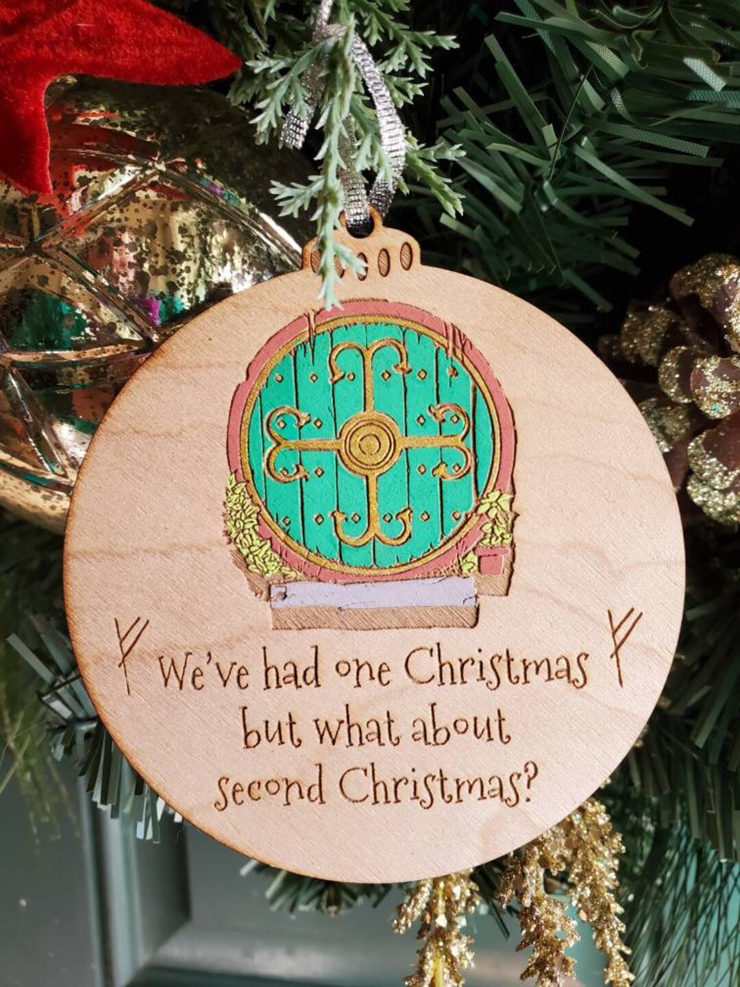 Christmas Hobbit Christmas Color Ornament LOTR Inspired Hand Painted - Etsy