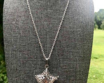 Y necklace Star locket glass locket floating locket Star | Etsy