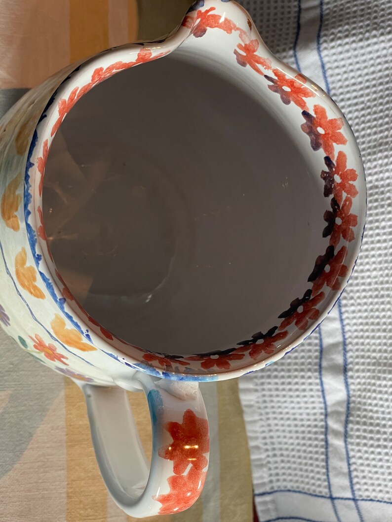 Vintage Italy Hand Painted Pottery Pitcher Made for Nordstrom - Etsy