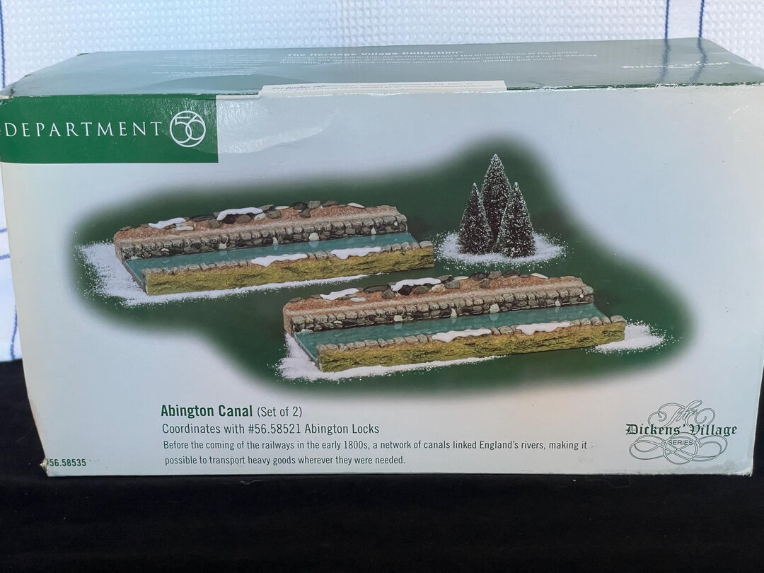 Department 56 Dickens Village Abington Canal Set of 2 Plus One Extra ...