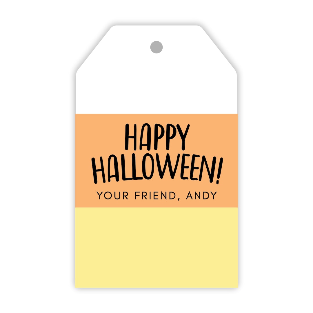 Halloween Candy Corn Gift Tags: Class Party Treat Bag Labels - Etsy