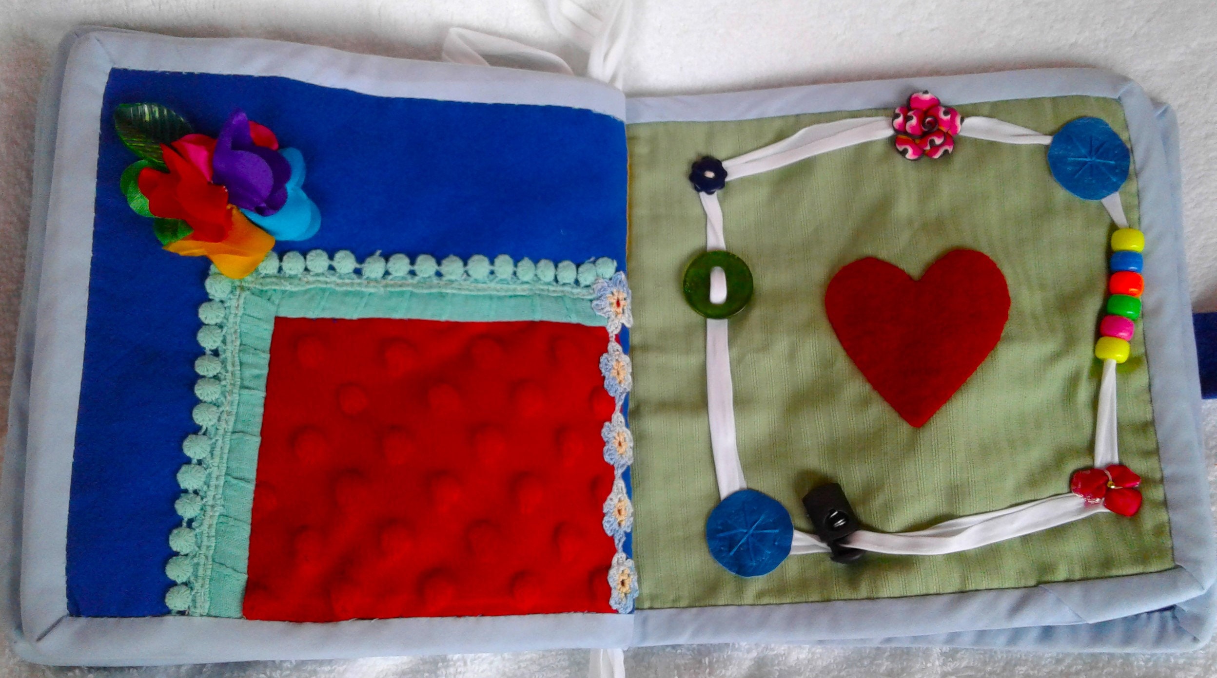 Fidget Book, Sensory/activity Book, Textile Activity Book - Etsy