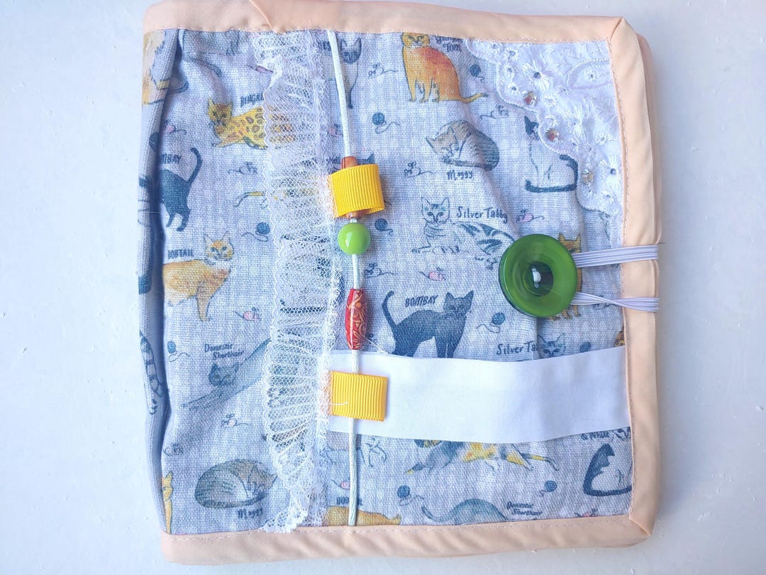 Fidget Book, Sensory/activity Book, Textile Activity Book - Etsy