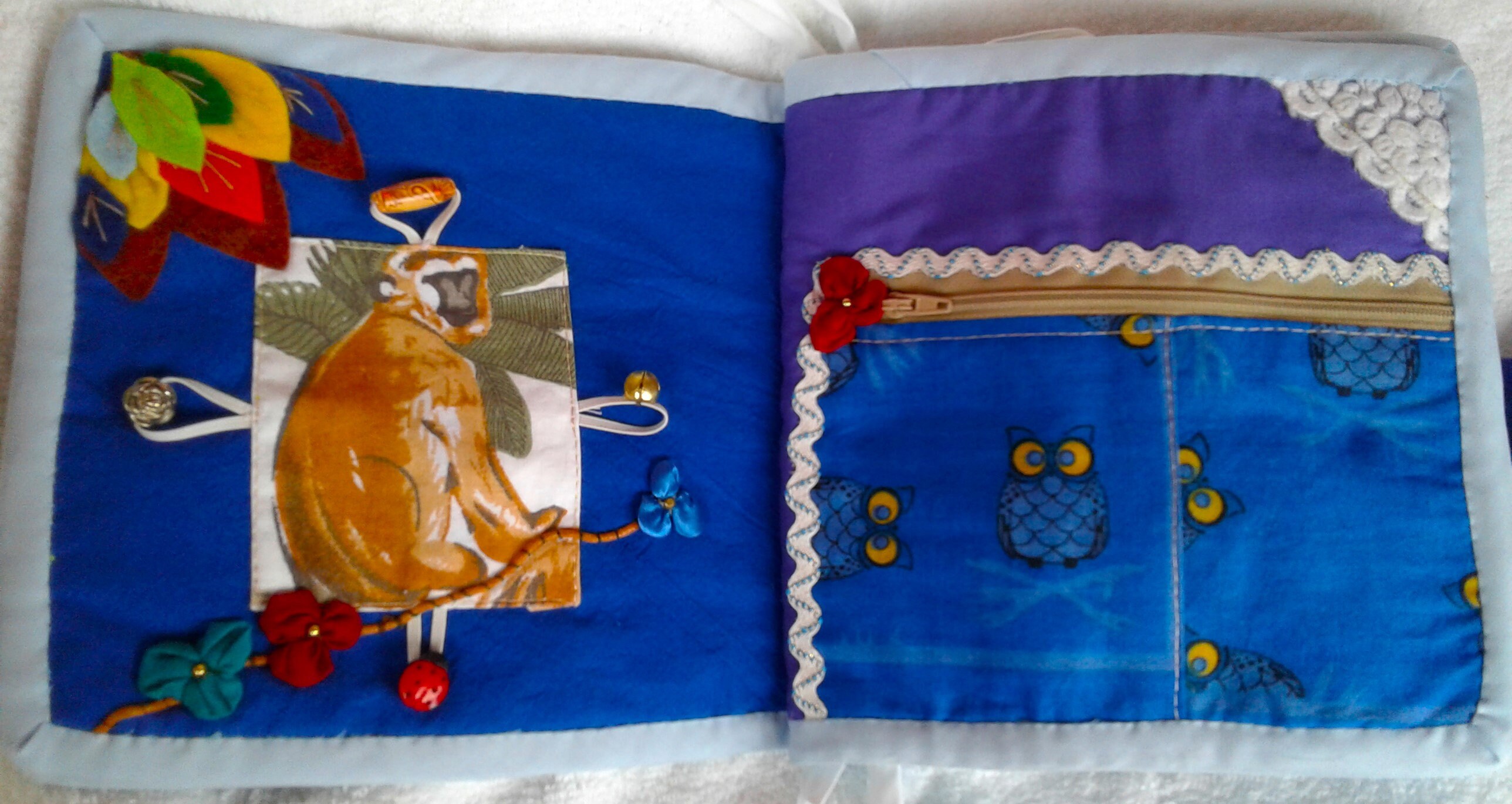 Fidget Book, Sensory/activity Book, Textile Activity Book - Etsy