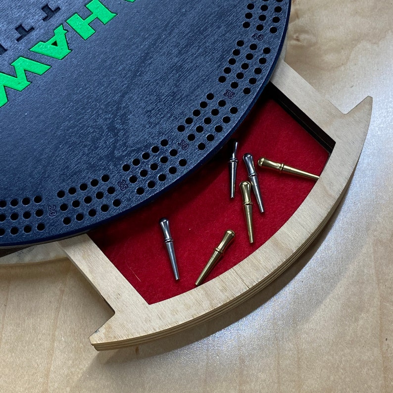 Cribbage Pins 3 Player Set Steel and Aluminum Painted Black and ...