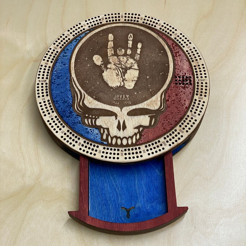 Grateful Deadsteal Your Face & Jerry Hand 3 Player Cribbage | Etsy