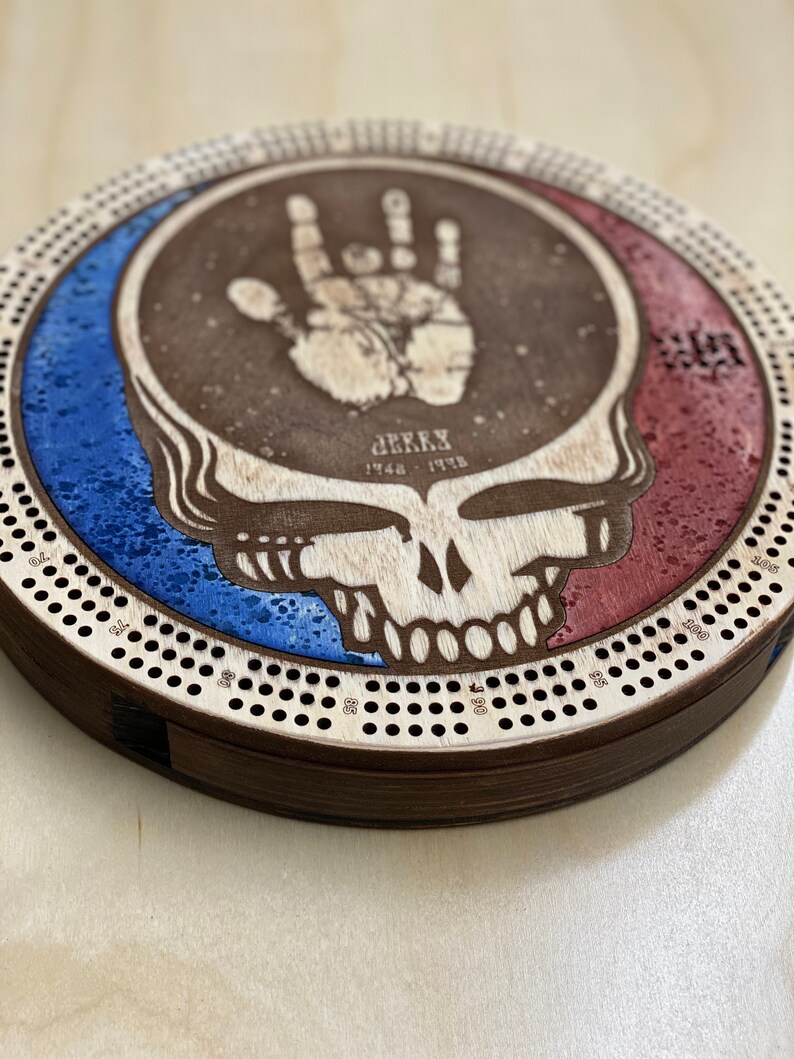 Grateful Deadsteal Your Face & Jerry Hand 3 Player Cribbage | Etsy