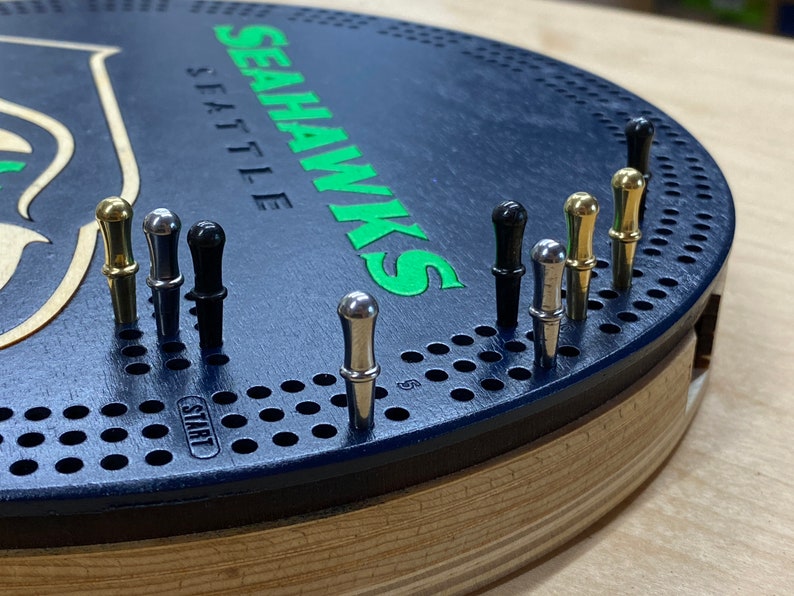 Cribbage Pins 3 Player Set Steel and Aluminum Painted Black and ...