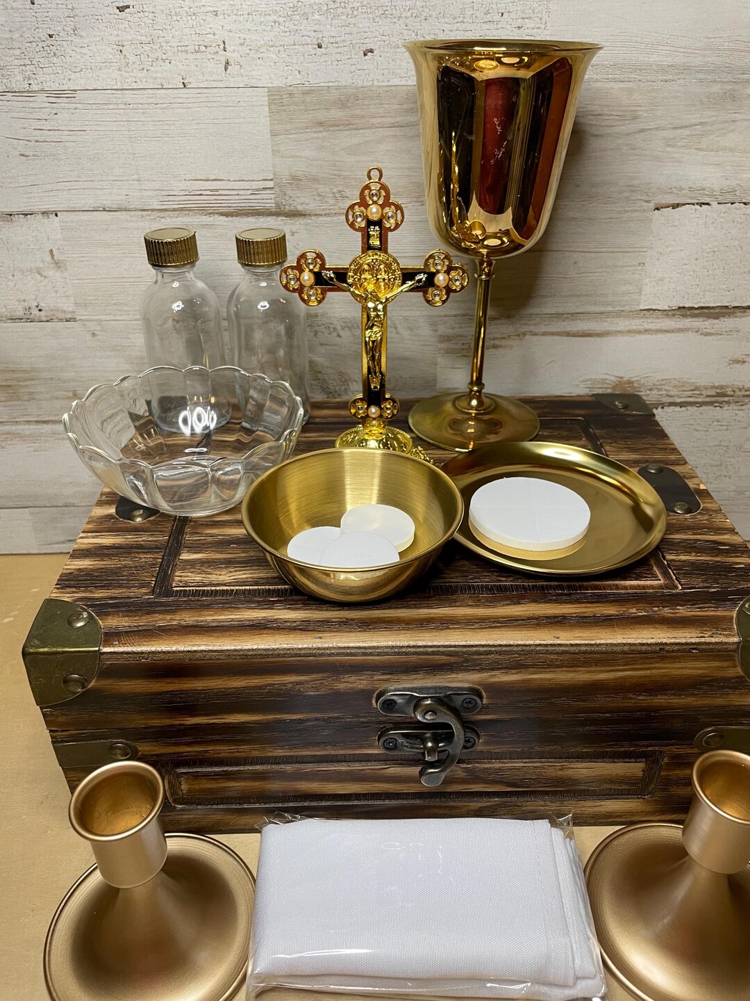 Gold Mass Kit With Altar Box ( Full Size Pieces ) CGS Real Pieces ...