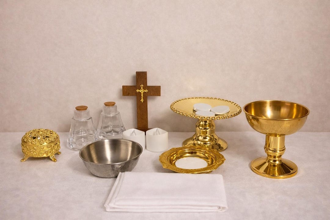 Catholic Kids Mass Kit – 14 Piece Children’s Altar Set, Montessori ...