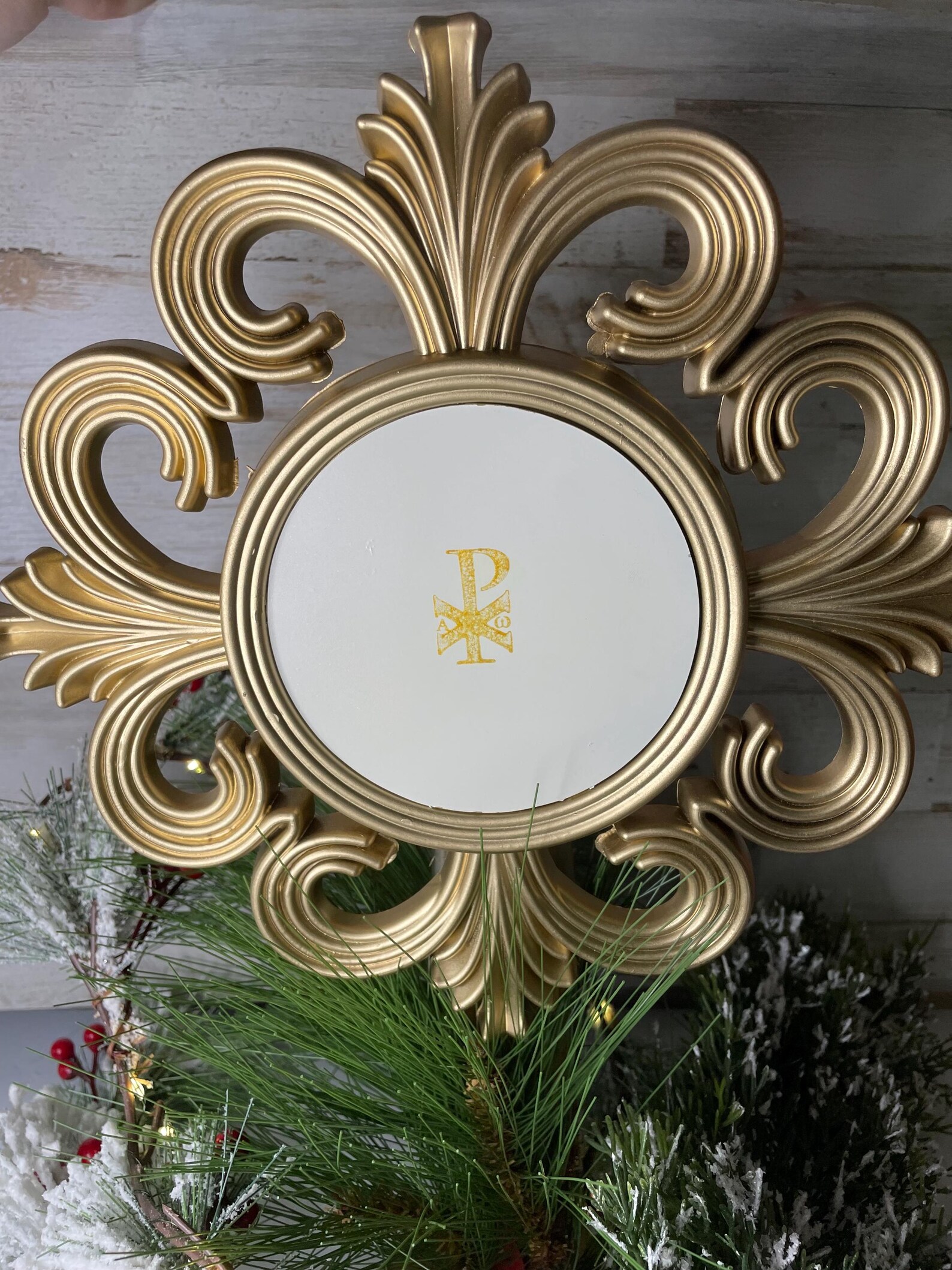 Monstrance Tree Topper CHI RHO , Eucharist , First Communion , Advent ...