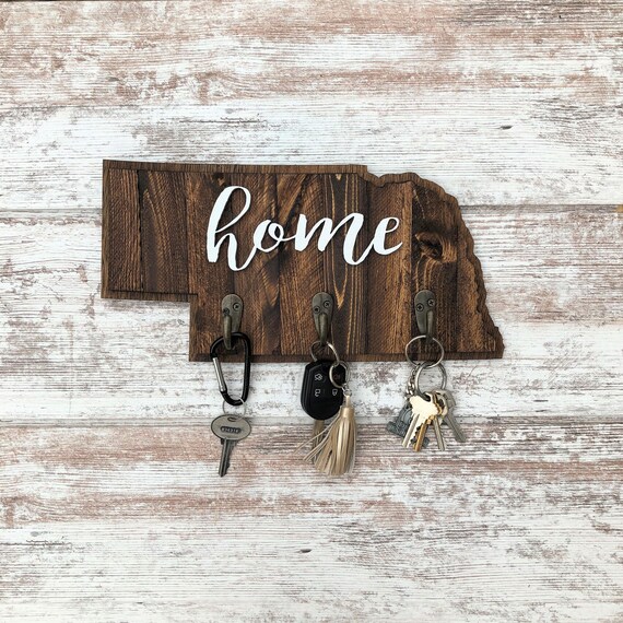 Key Holder for Wall Nebraska Key Hanger Nebraska Key - Etsy