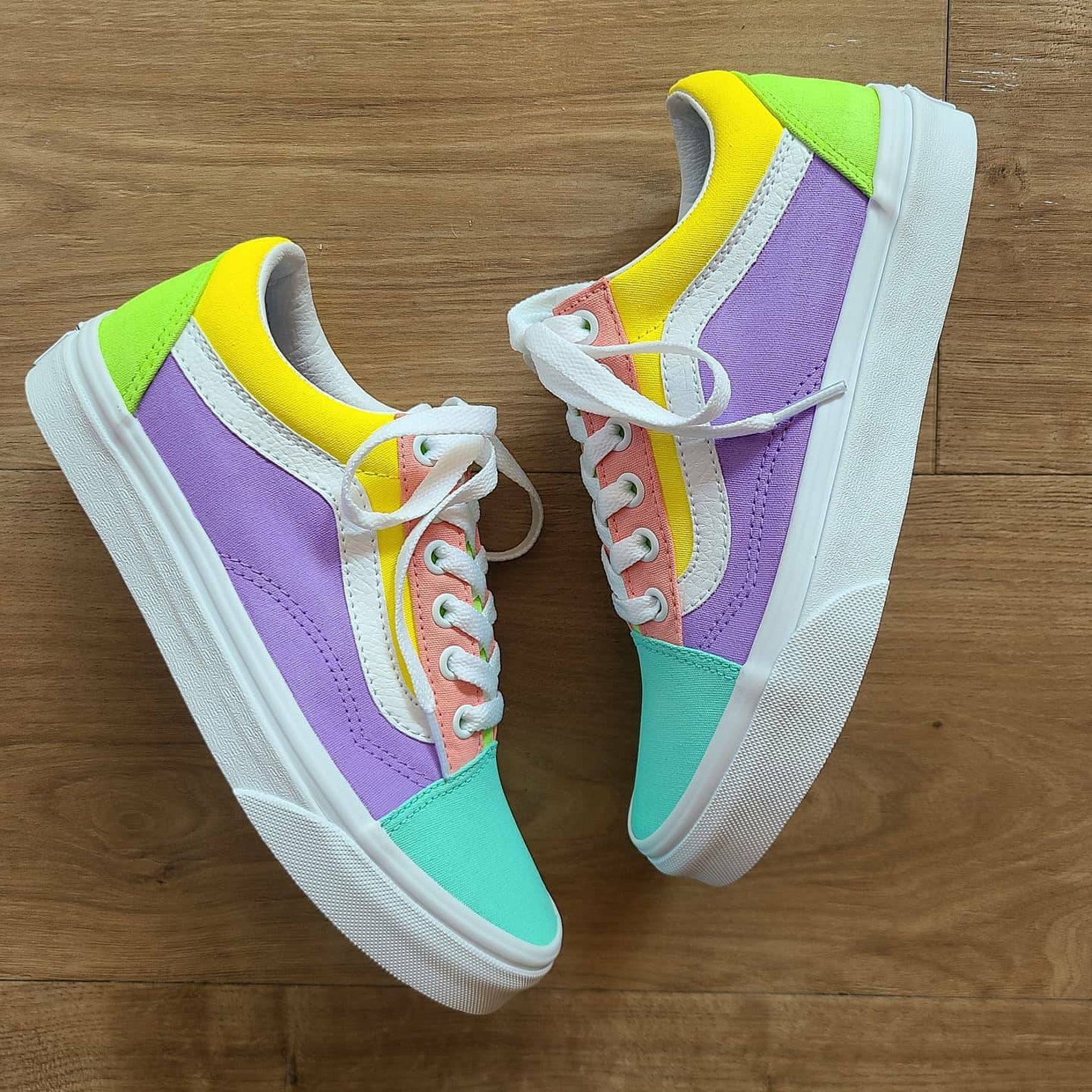 Colorblock Vans • Hand Painted Vans • Custom • Pick Your Colors • Free ...