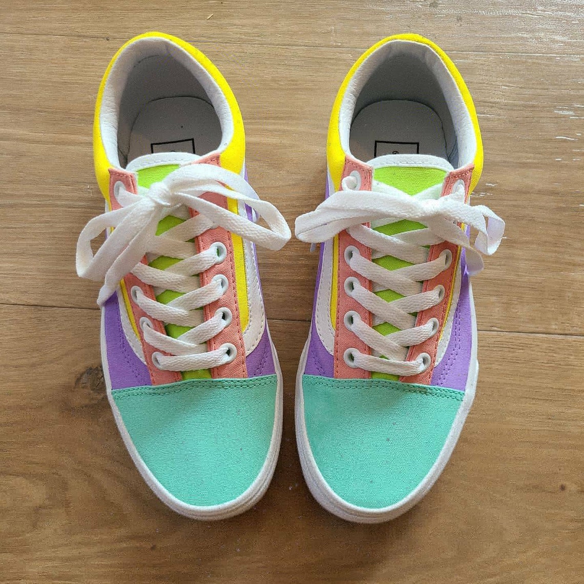 Colorblock Vans • Hand Painted Vans • Custom • Pick Your Colors • Free ...