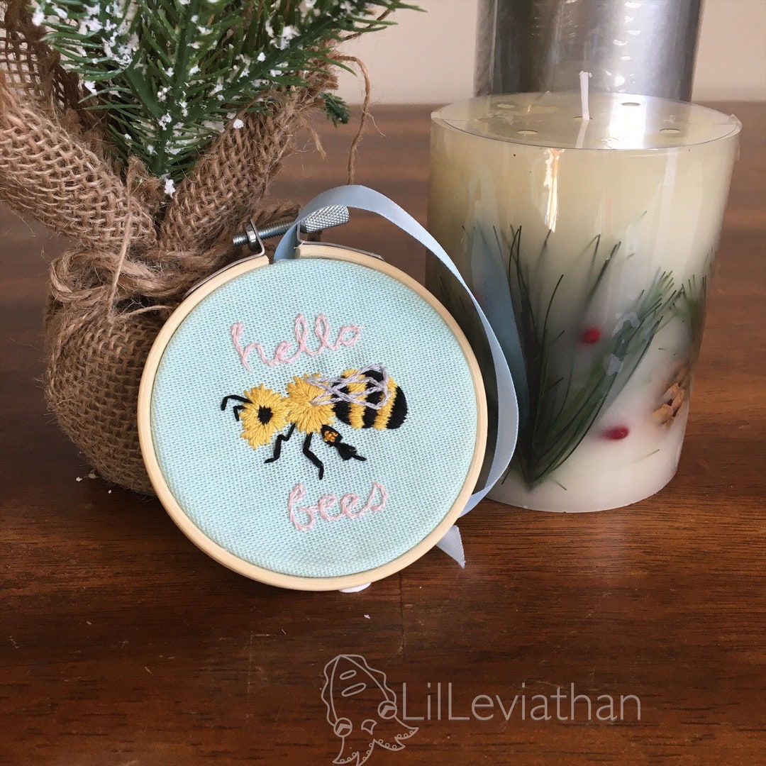 Critical Role ‘hello Bees’ Honeybee Embroidery Hoop Ornament - Etsy