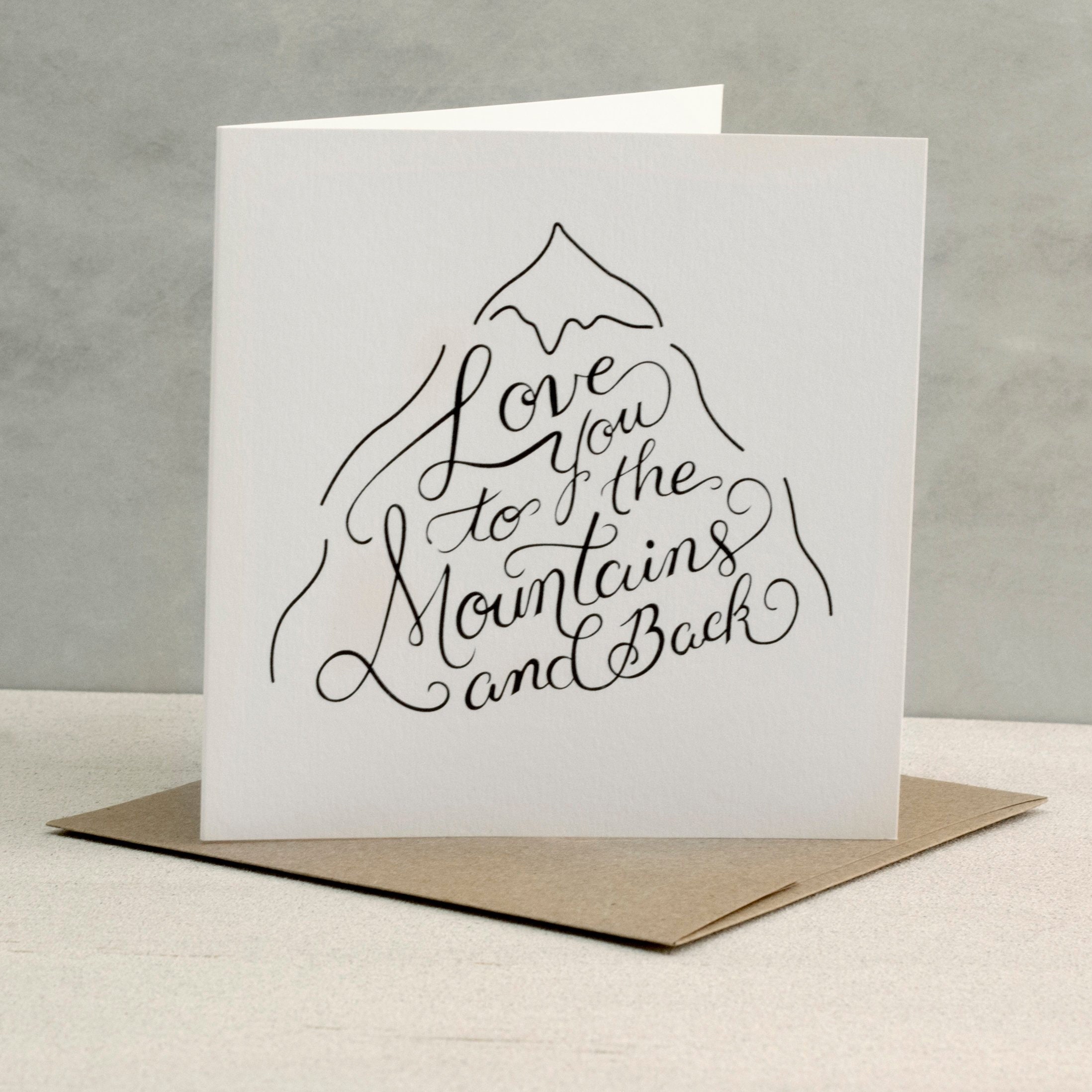 Outdoor Adventure Travel Card - Mountain Card - Love You to the ...