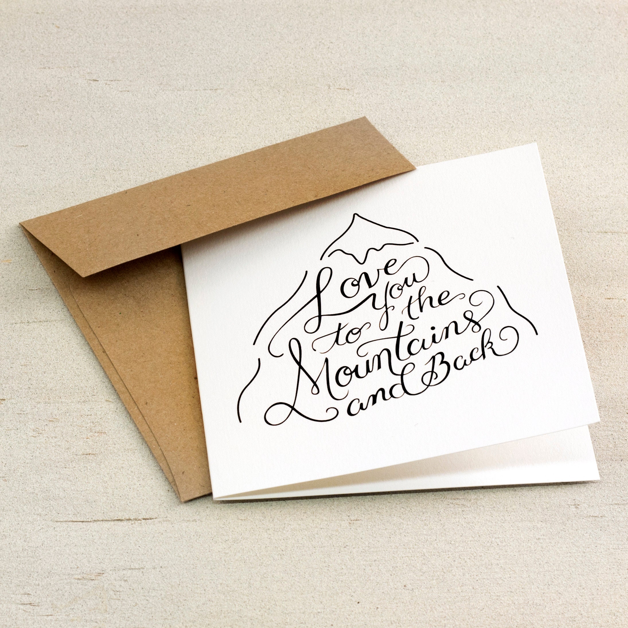 Outdoor Adventure Travel Card - Mountain Card - Love You to the ...