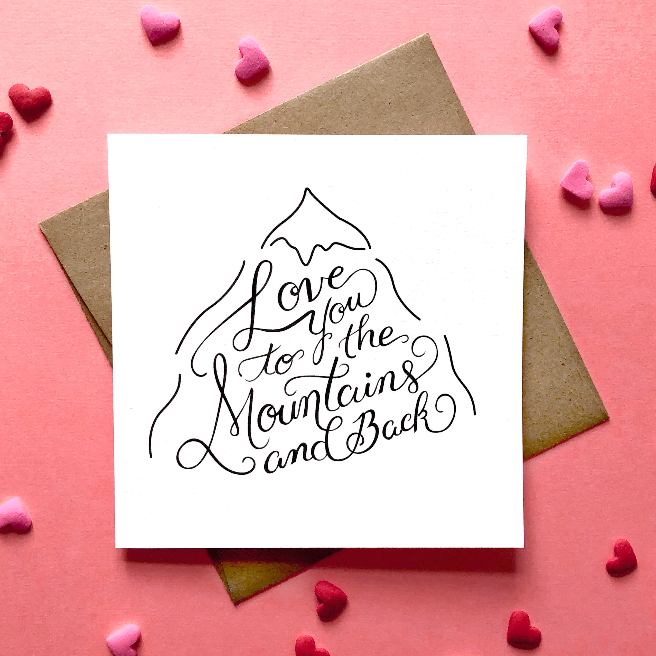 Outdoor Adventure Travel Card - Mountain Card - Love You to the ...