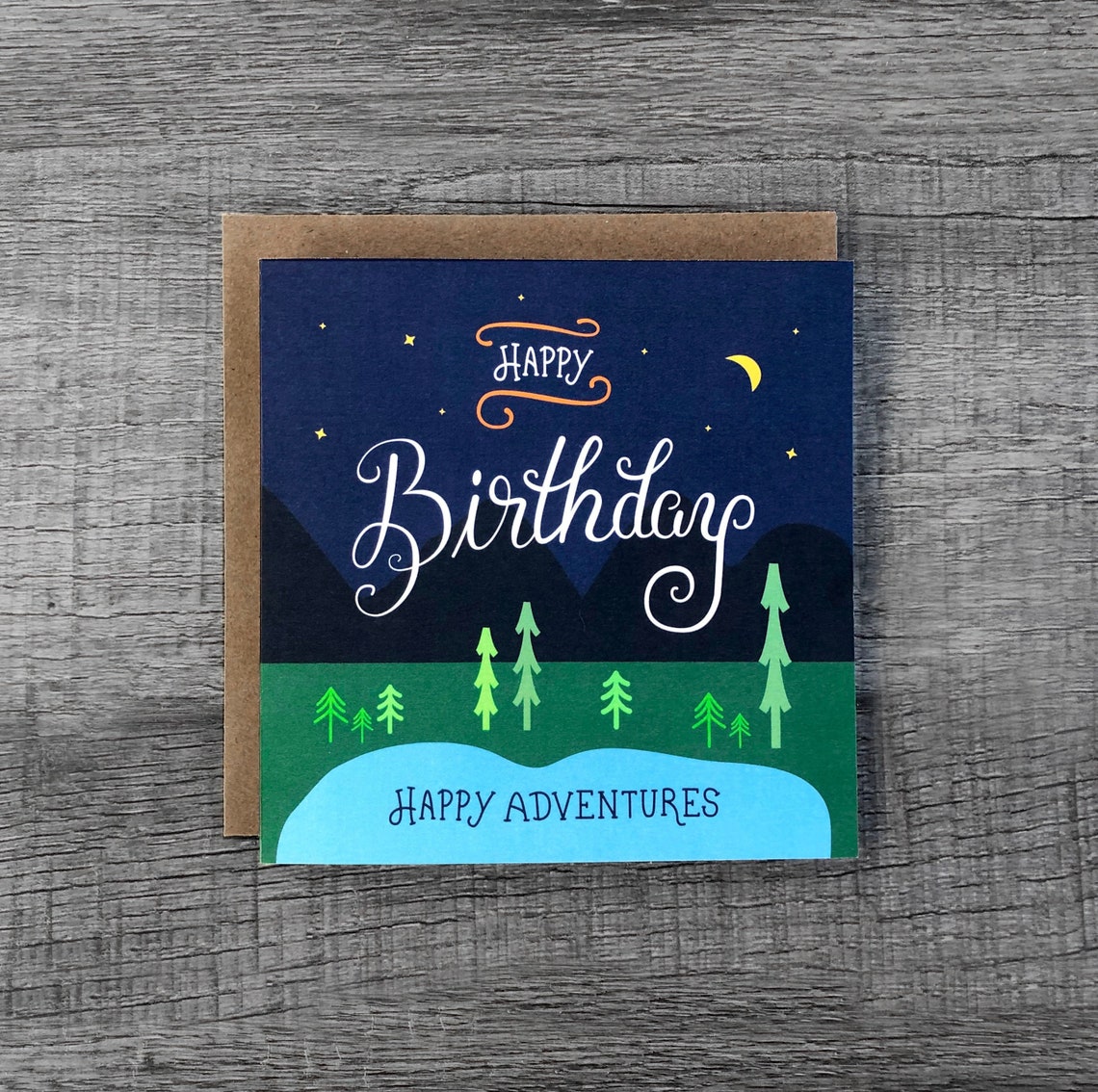 Happy Birthday Card - Outdoor Birthday Card - Nature Birthday Adventure ...